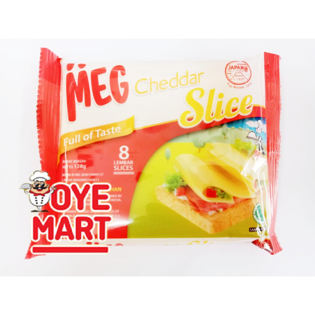 Jual MEG CHEDDAR SLICE 128GR ISI 8PCS/KEJU SLICE HARGA PROMO | Shopee ...