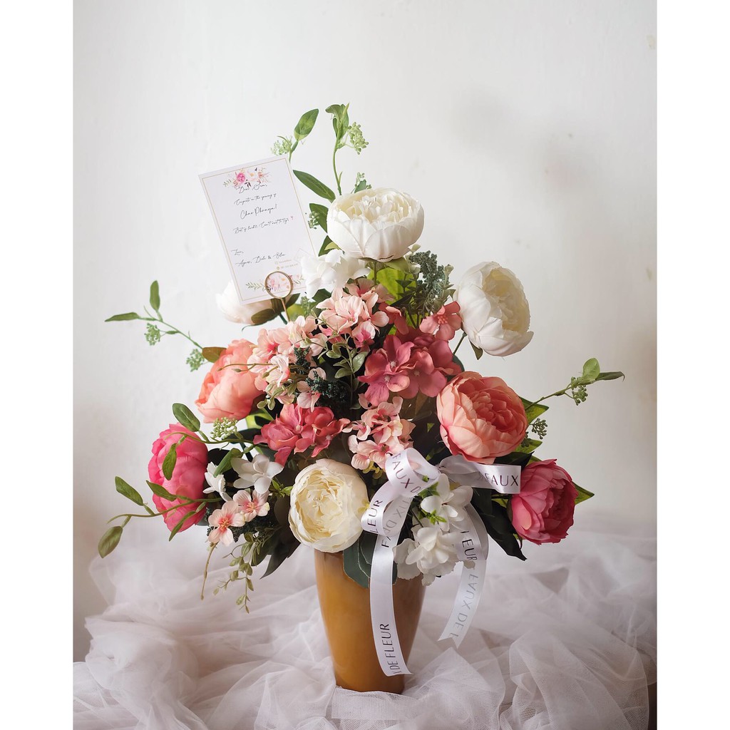 Jual Vas bunga artificial bunga hadiah opening restaurant bunga meja ...