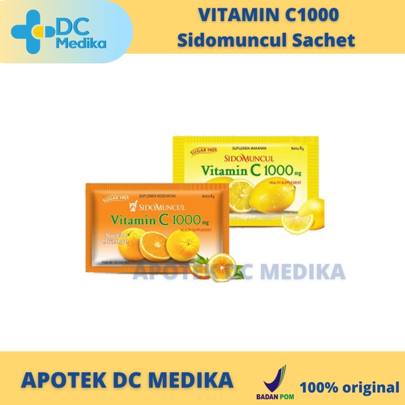 Jual Vitamin C 1000 sidomuncul isi 6/ Vitamin c 1000mg / Vitamin daya ...
