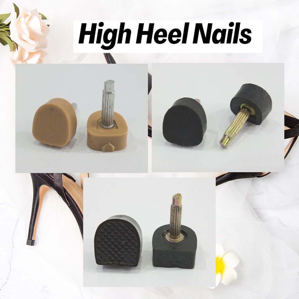 Jual Paku Sol High heel Paku Sol Sandal Hak Tinggi Highheel Nails Hitam ...