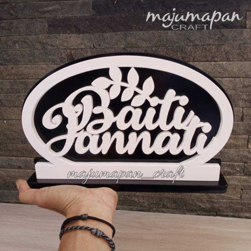 Jual BAITI JANNATI / PART2 pajangan tulisan unik hiasan dekorasi rak ...