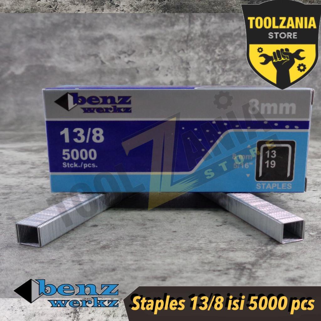 Jual Isi staples tembak 8mm 13/8 gun tacker stapler R23 13/8 isi 5000 ...