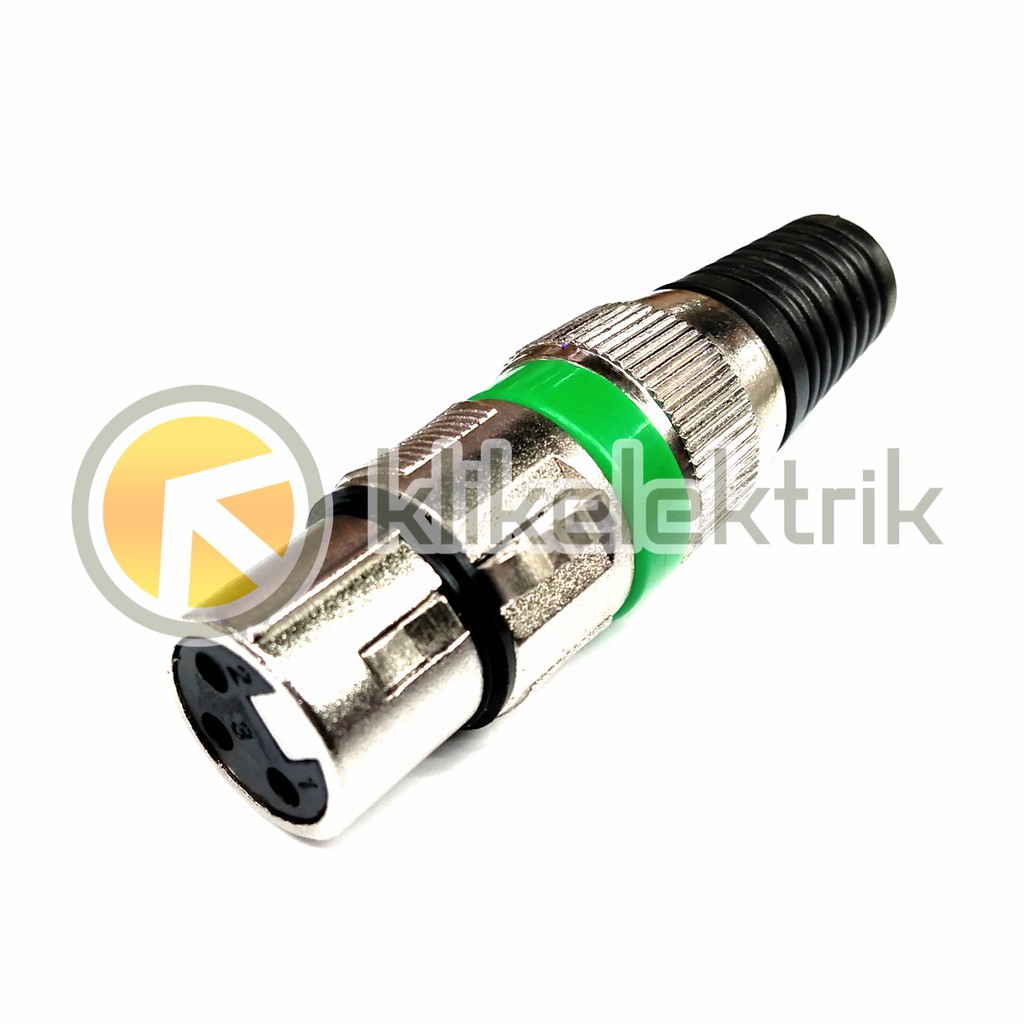 Jual CONNECTOR XLR MALE / FEMALE LIS WARNA Socket Jack Canon Male untuk ...