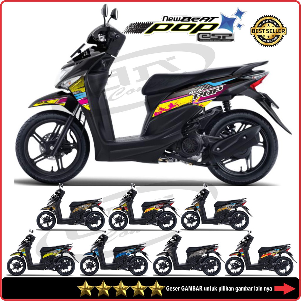 Jual Stiker Striping BEAT POP Variasi Grafis 4/ Semi Decal Desain ...