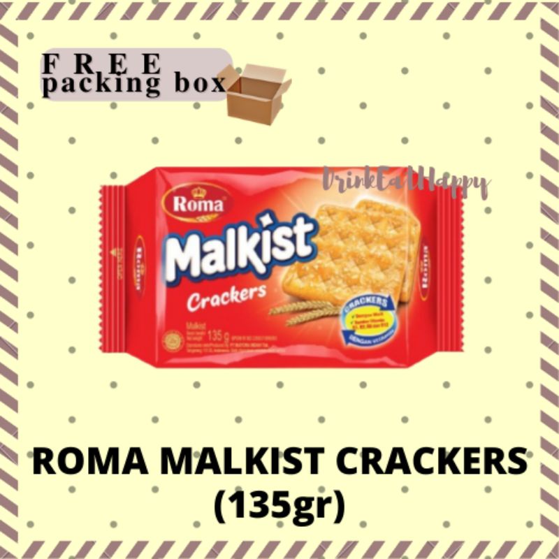 Jual ROMA MALKIST CRACKERS 135 gr Biskuit Gula Biscuits 135 gram ...