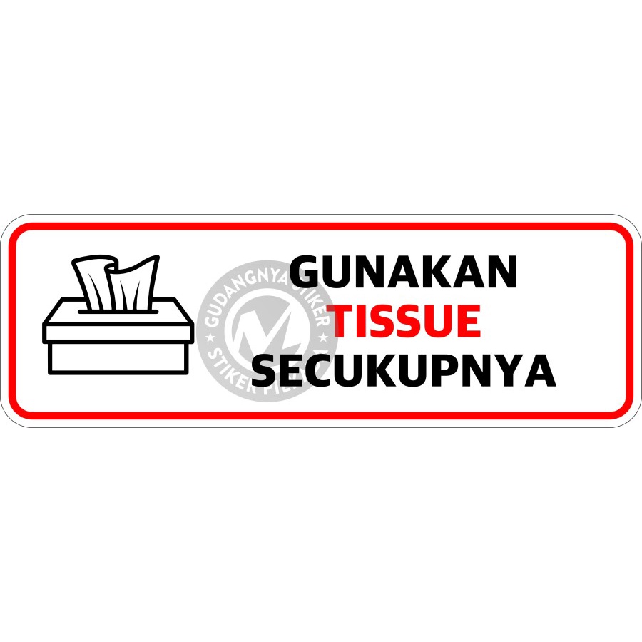 Jual STIKER VINYL GUNAKAN TISSUE SECUKUPNYA | Shopee Indonesia