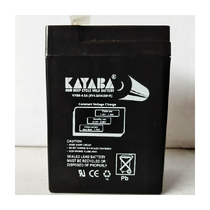 Jual Aki Baterai Kering MF VRLA UPS KAYABA 6V 4.5Ah GEL | Shopee Indonesia