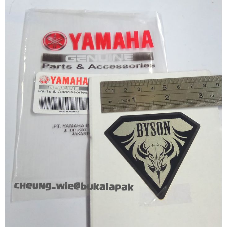 Jual stiker Logo emblem tangki yamaha byson new F1 ori YGP 1pcs ...