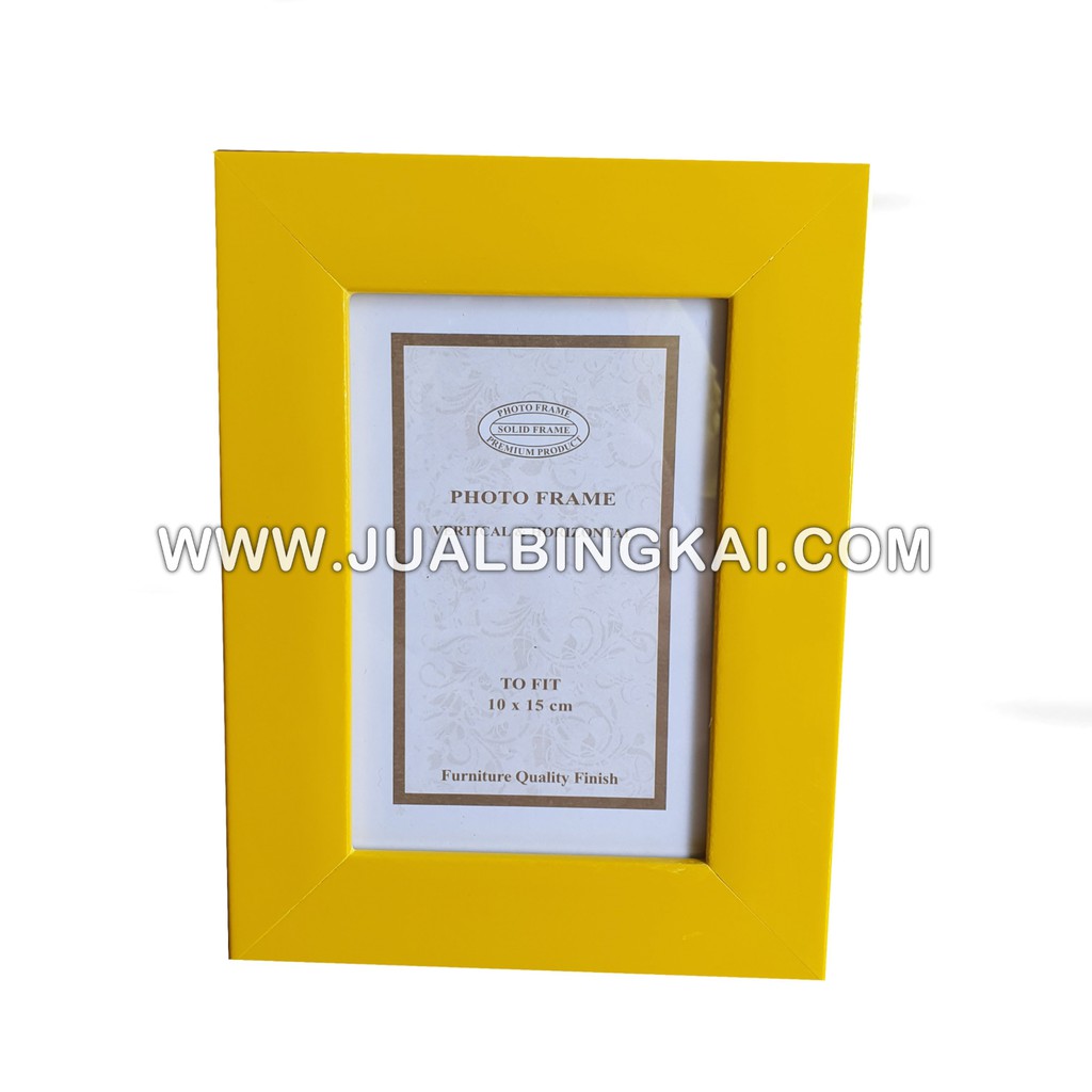 Jual Bingkai Foto 4R Lebar Kuning Photo Frame Yellow Minimalis Pigura ...