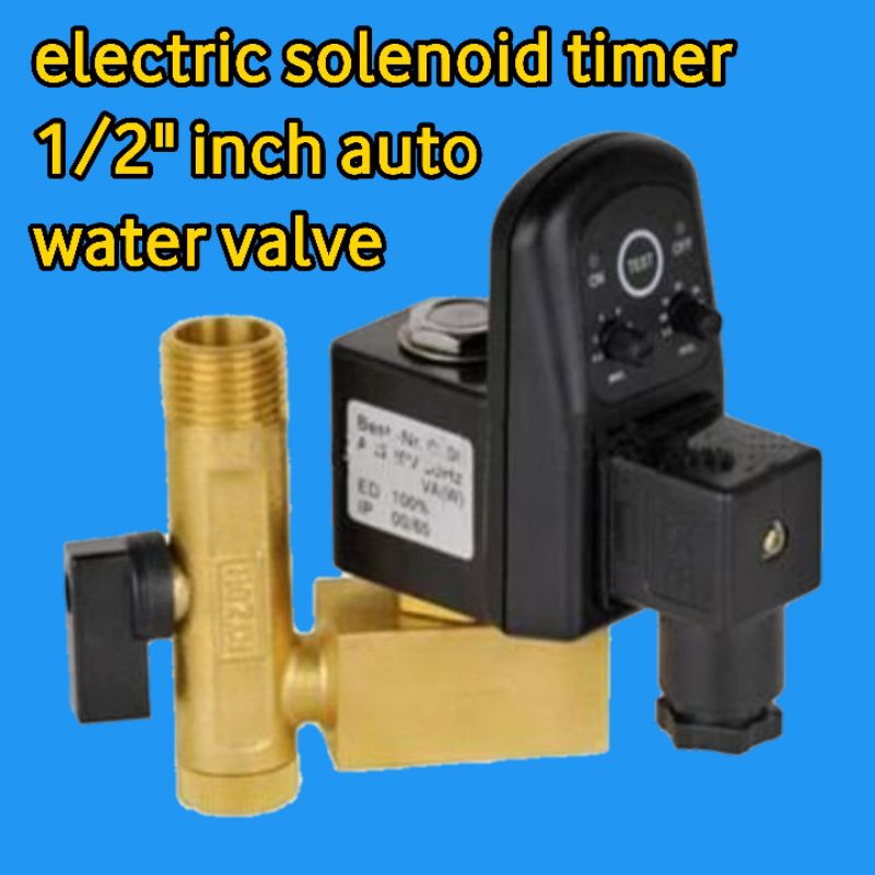 Jual electric solenoid auto timer elektrik water valve timer auto 1/2 ...