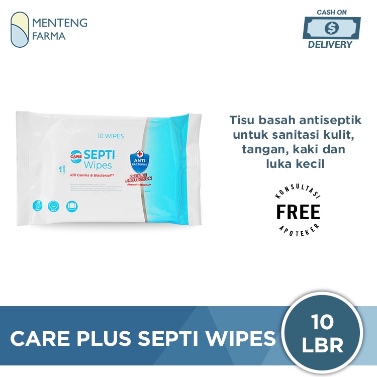 Jual Care Plus Septi Wipes Isi 10 Lbr - Tisu Basah Antiseptik Double ...