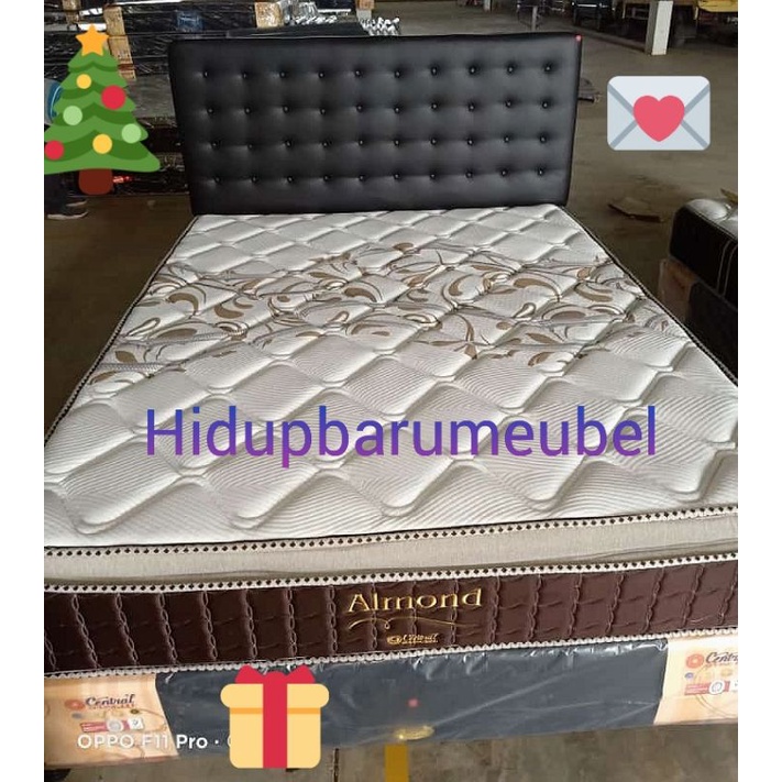 Jual Springbed Almond by Central Springbed / spring bed plushtop tebal ...