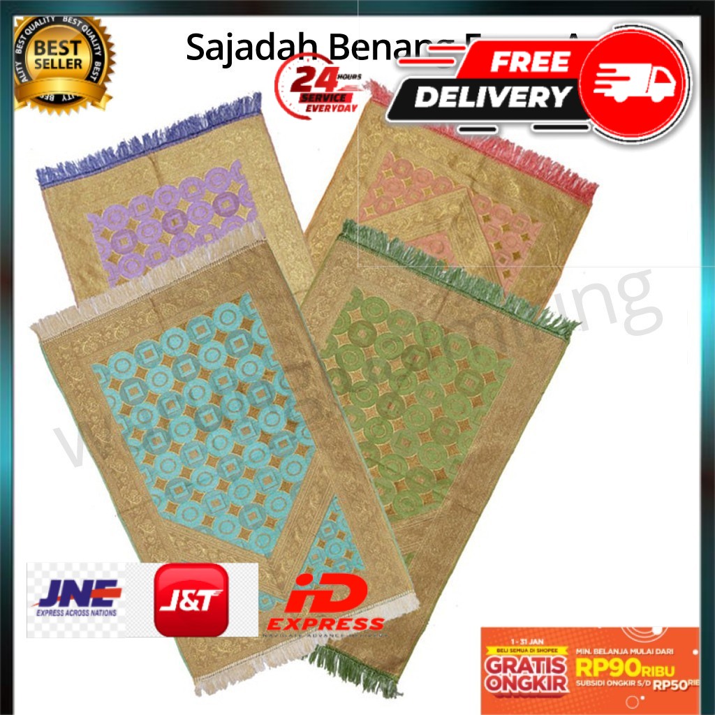 Jual Sajadah Benang Mas ARMINA - Sejadah Emas Besar Jumbo Model Mewah ...