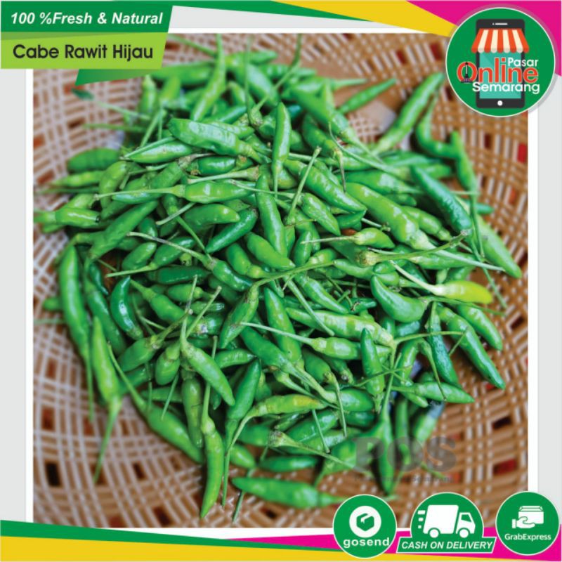 Jual Cabai Cabe Lombok Rawit / Lalap Hijau Pedas / Fresh Segar/ Pasar ...