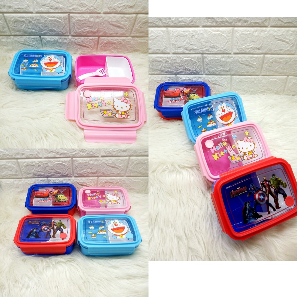 Jual Lunchbox Karakter Yooyee Karakter Anti Tumpah XYJ506 BPA FREE / Kotak Makan Bekal Lunch Box ...