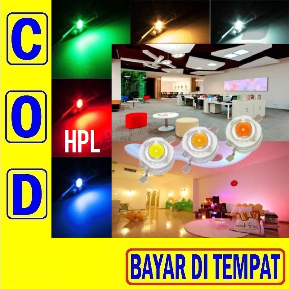 Jual RAK 1C Led Hpl 1w High power Lampu 1 Watt Merah Hijau Biru Warm ...
