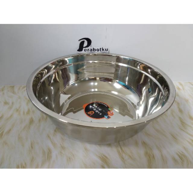 Jual Baskom Stainless Steel Stenlis Tebal Ukuran 26 Cm CF-4-26 | Shopee ...