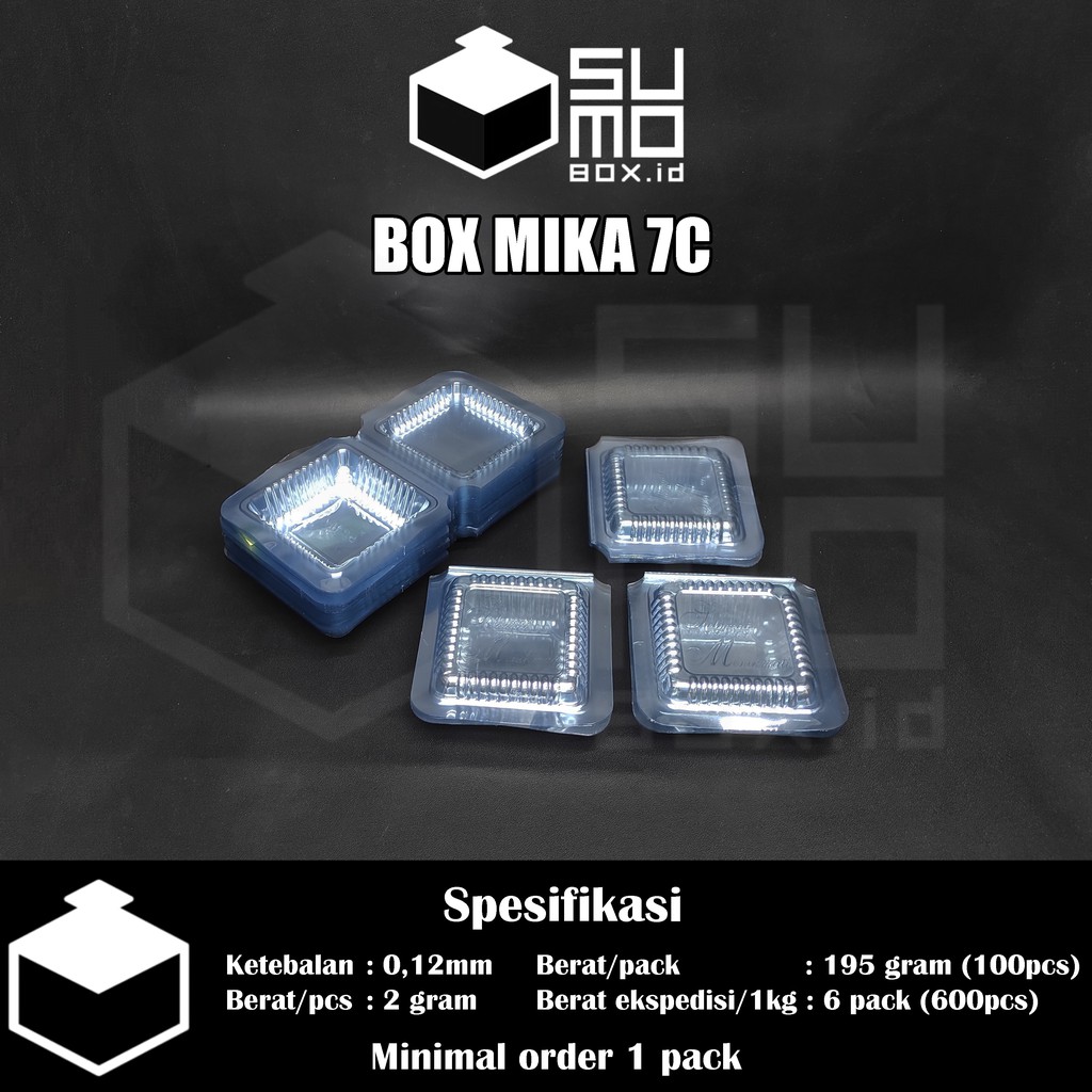 Jual Box mika plastik isi 100pcs / Box mika plastik bening kue, makanan ...