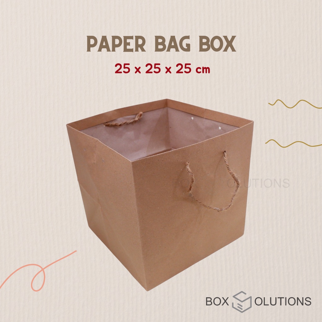 Jual [isi 12] paper bag / tas kertas coklat DUS NASI / BOX KUE ...