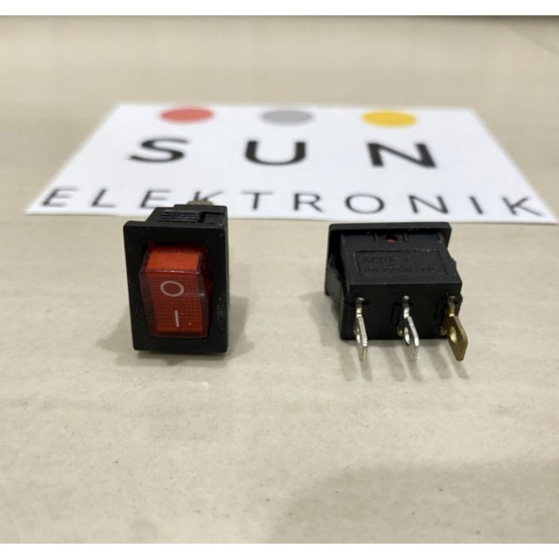 Jual Saklar Switch 3 Pin (ON-OFF) disertai lampu indikatorUkuran Kecil ...