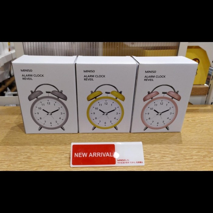 Jual Miniso Classic Alarm Clock Jam Beker Weker - Abu-abu | Shopee ...