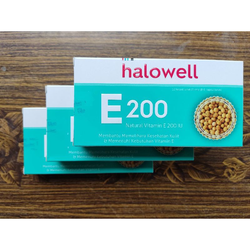 Jual Halowell E 200 IU vitamin E 200 IU (1box isi 12 soft capsule ...