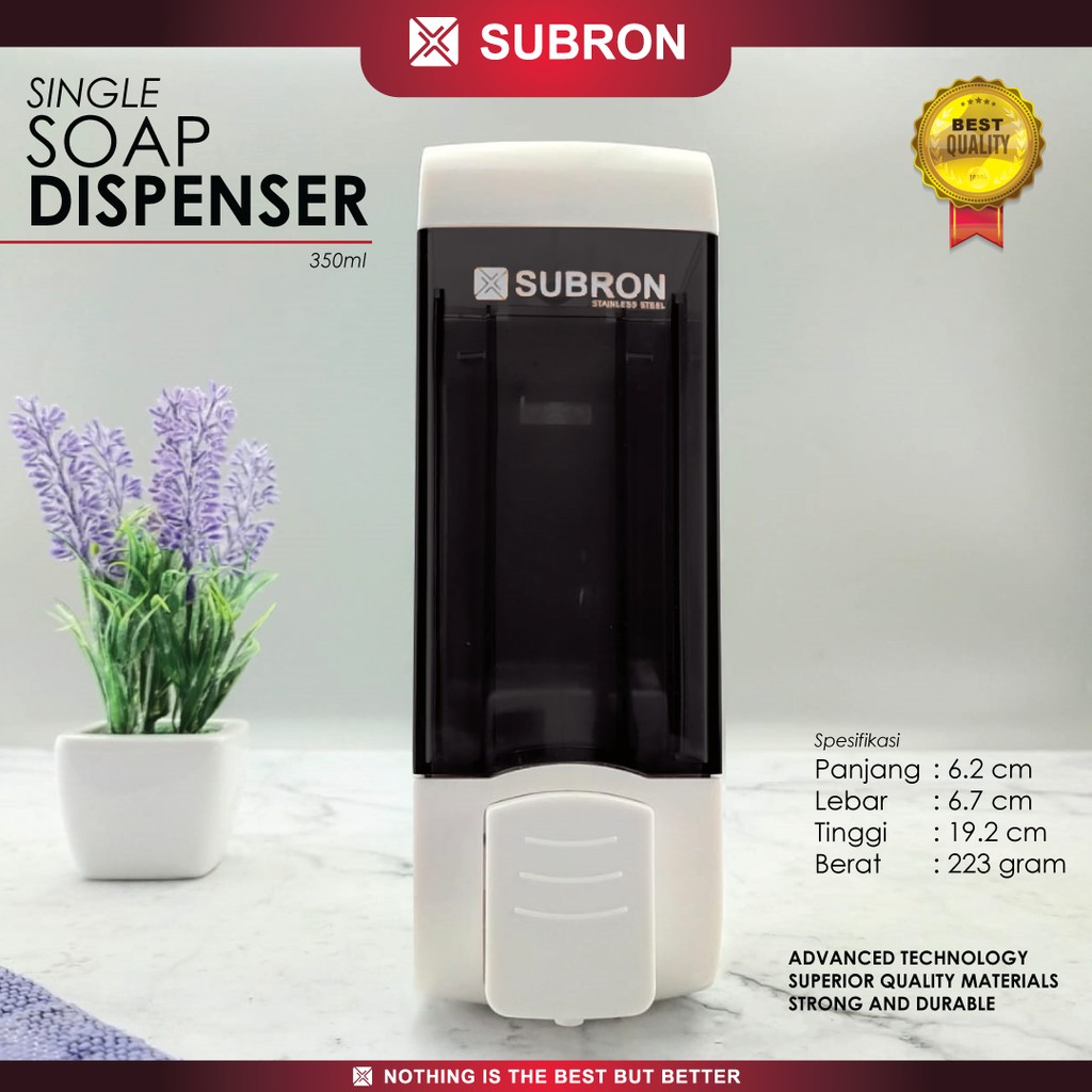 Jual SUBRON Soap Dispenser Single Tempat Sabun Cair Plastik Tebal ...