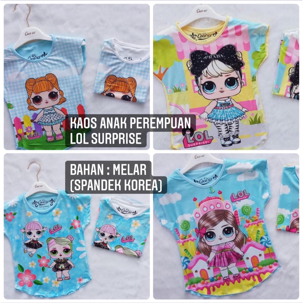 Jual Kaos Anak Perempuan LOL Suprise Doll lucu bahan spandek korea ...