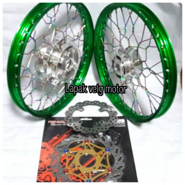 Jual Velg ninja r atau ninja rr ring 17 uk 140/140 warna hijau stel ...