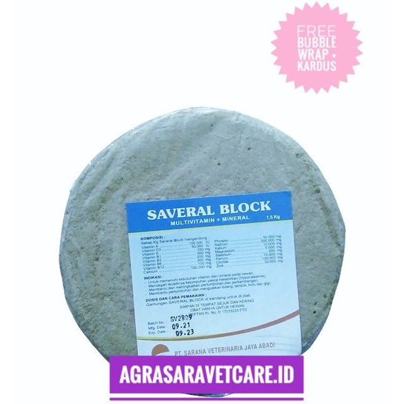 Jual MINERAL BLOK 1,5 KG SAVERAL MINERAL BLOCK 1,5 KG- Multivitamin dan ...