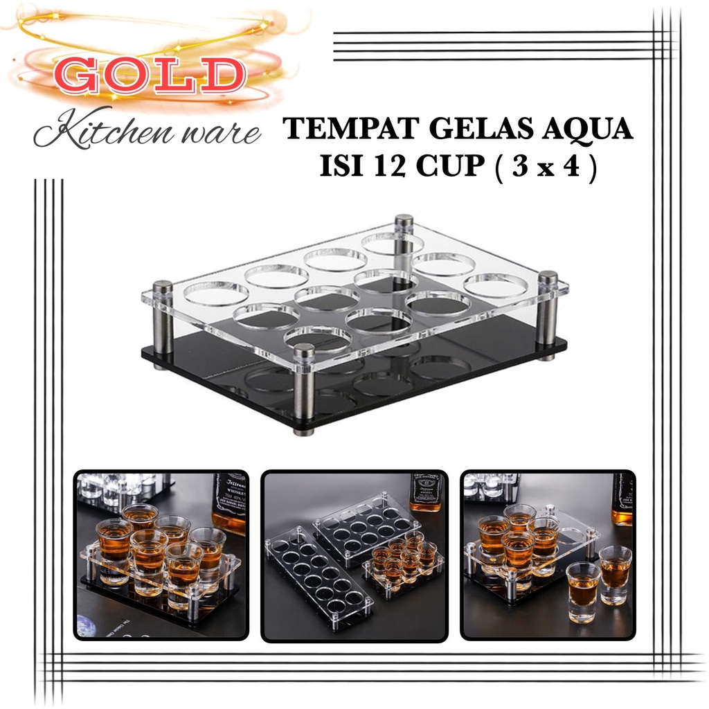 Jual G639 Rak Aqua Tempat Aqua Gelas Akrilik isi 12 Gelas | Shopee ...