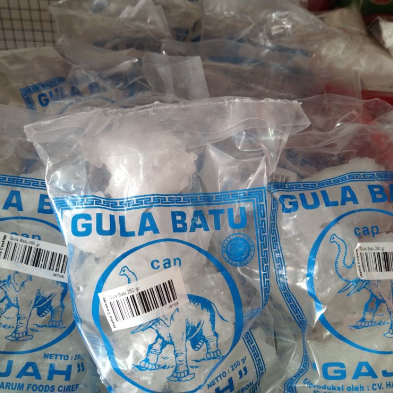 Jual Gula Batu Putih 250 gr Cap Gajah / Gula Kristal / Rock Sugar ...