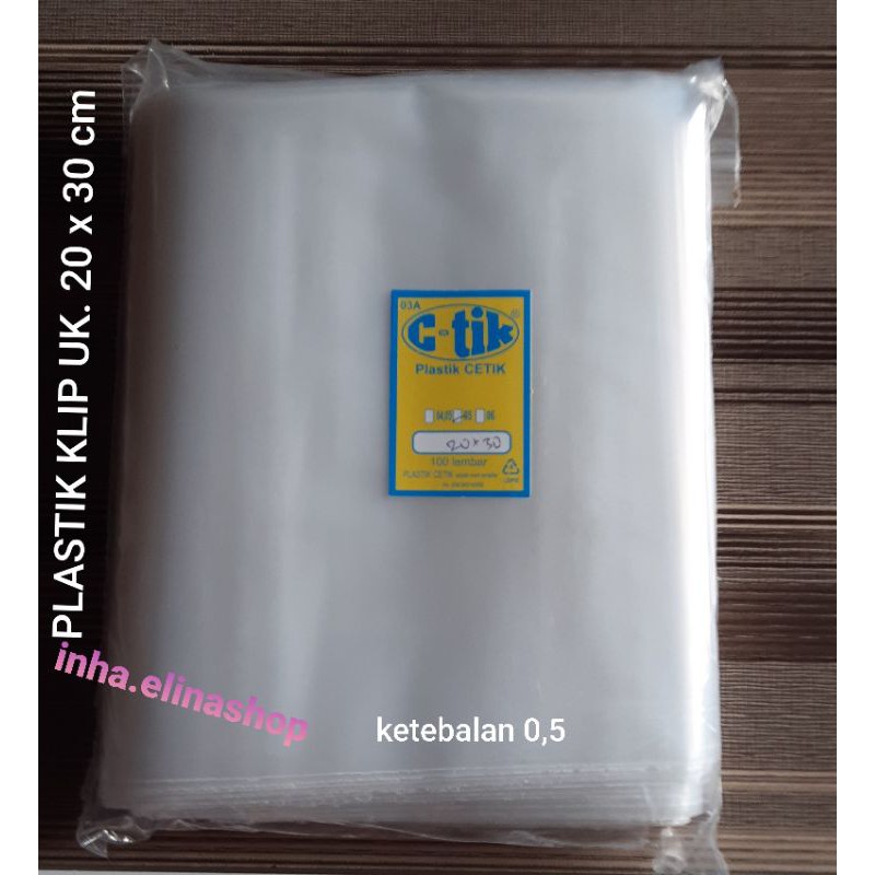 Jual PLASTIK KLIP 20cm x 30cm C-TIK BENING | Shopee Indonesia