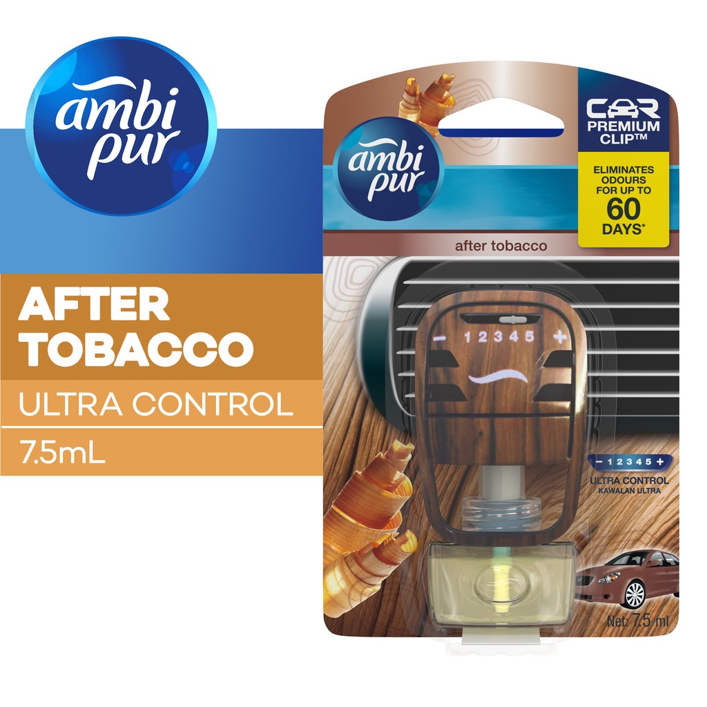 Jual Ambi Pur Pengharum Mobil After Tobacco Starter Kit 7,5 ml | Shopee ...