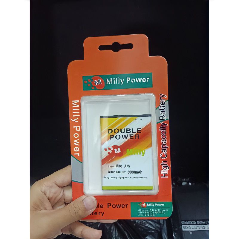 Jual BATERAI MITTO A75 MILLY POWER | Shopee Indonesia