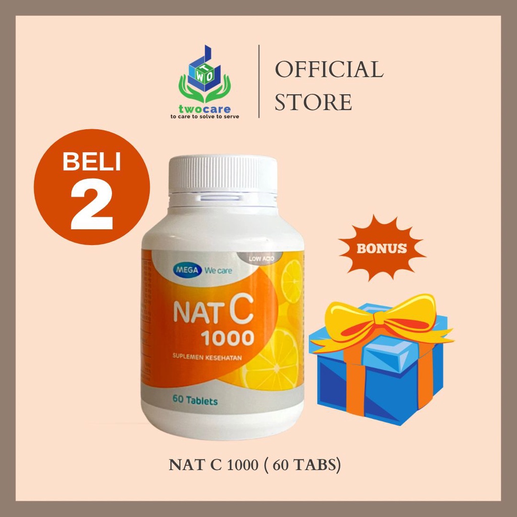 Jual Mega We Care NAT C 1000 Mg 60 Tablet Vitamin C Daya Tahan Tubuh ...