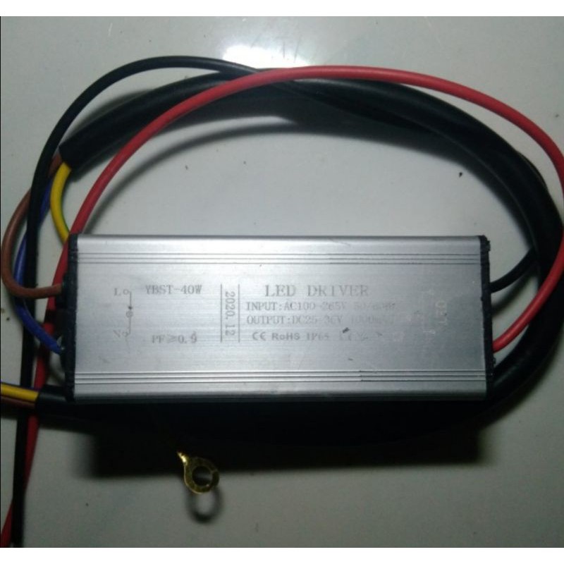 Jual LED Driver 40 Watt 1000 mA AC-DC WATERPROOF (Casing Besi) | Shopee ...