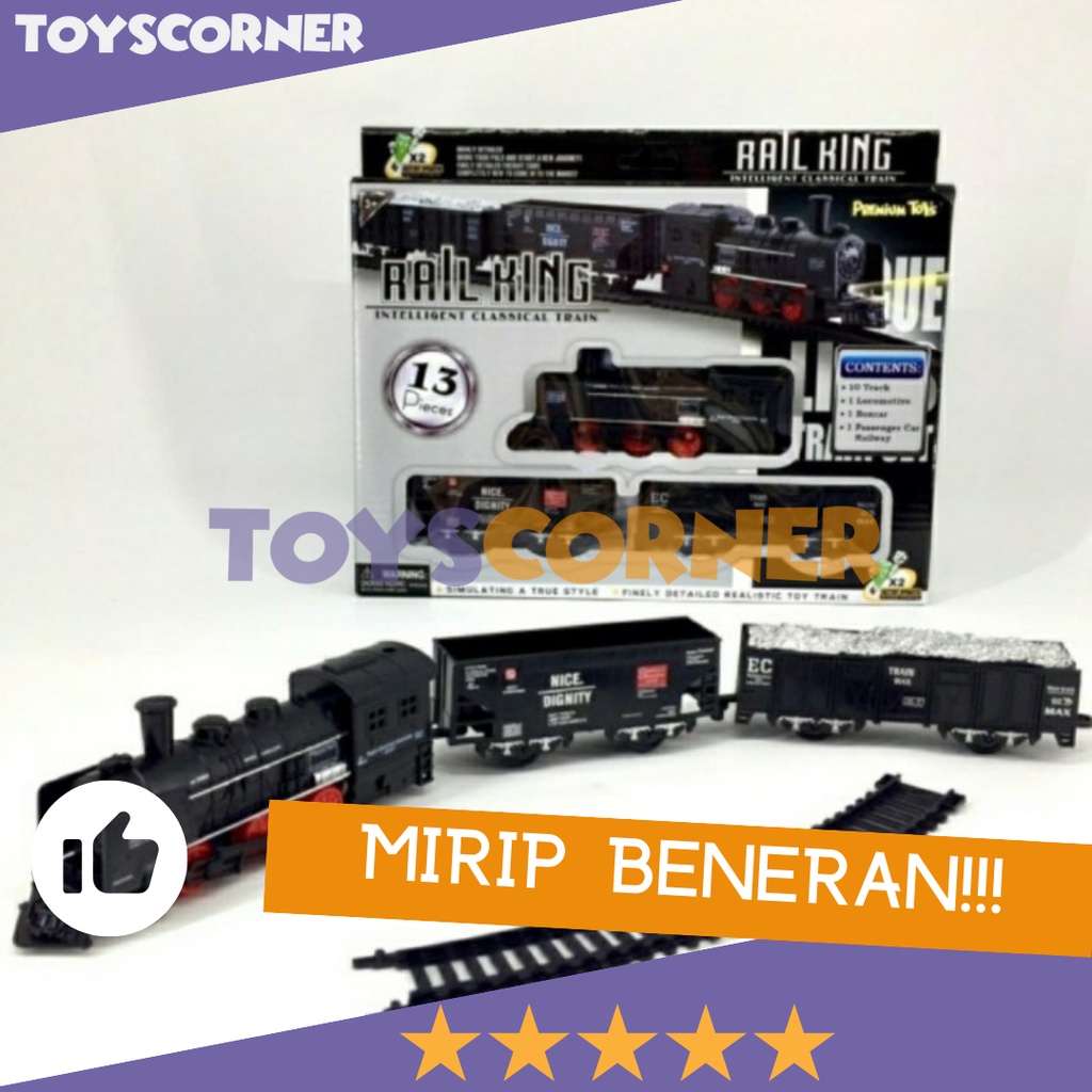 Jual RAIL KING TRAIN SET REPLIKA KERETA API MAINAN BERKUALITAS | Shopee ...