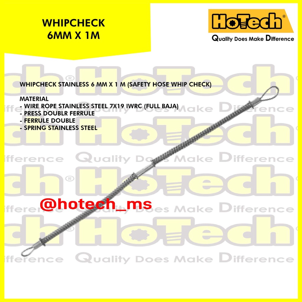 Jual Whipcheck size 6 mm x 1 meter | Shopee Indonesia