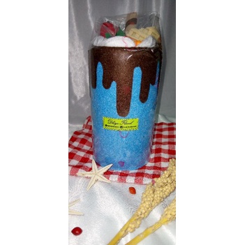 Jual celengan motif ice meleleh//ukuran M//cantik//unik//kerajinan kain ...