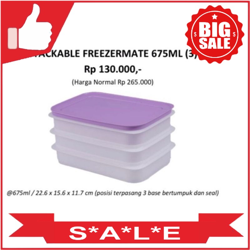 Jual Tupperware Stackable Freezermate 1set Tupperware Original | Shopee ...