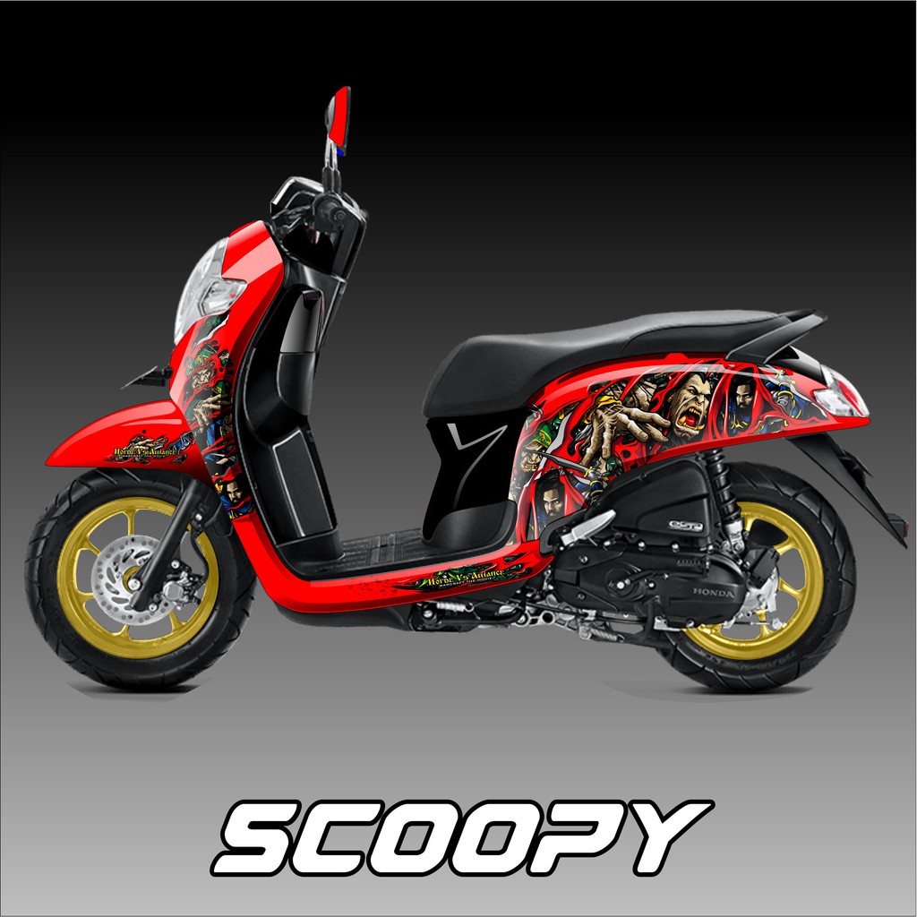 Jual Stiker Variasi/Decal Variasi Motor Scoopy FI 2019 Full Body Kode ...