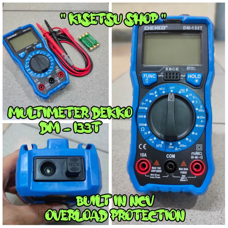 Jual MULTITESTER / AVOMETER / MULTIMETER TESTER DIGITAL DM-133T DM-148T ...
