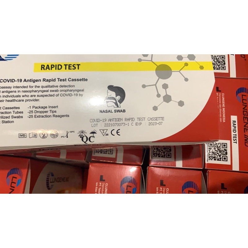 Jual alat test swab ANTIGEN akd isi 25 pcs - Original Merah putih (exp ...
