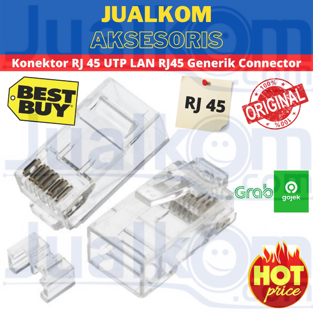Jual RJ - 45 Generik Connector (Isi 30 Pcs) RJ45 | Shopee Indonesia