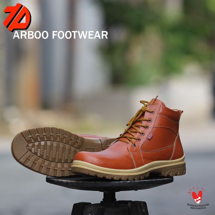 Jual Sepatu Safety Pria Model Terbaru Draxrile Boots Sepatu Kulit Sapi ...
