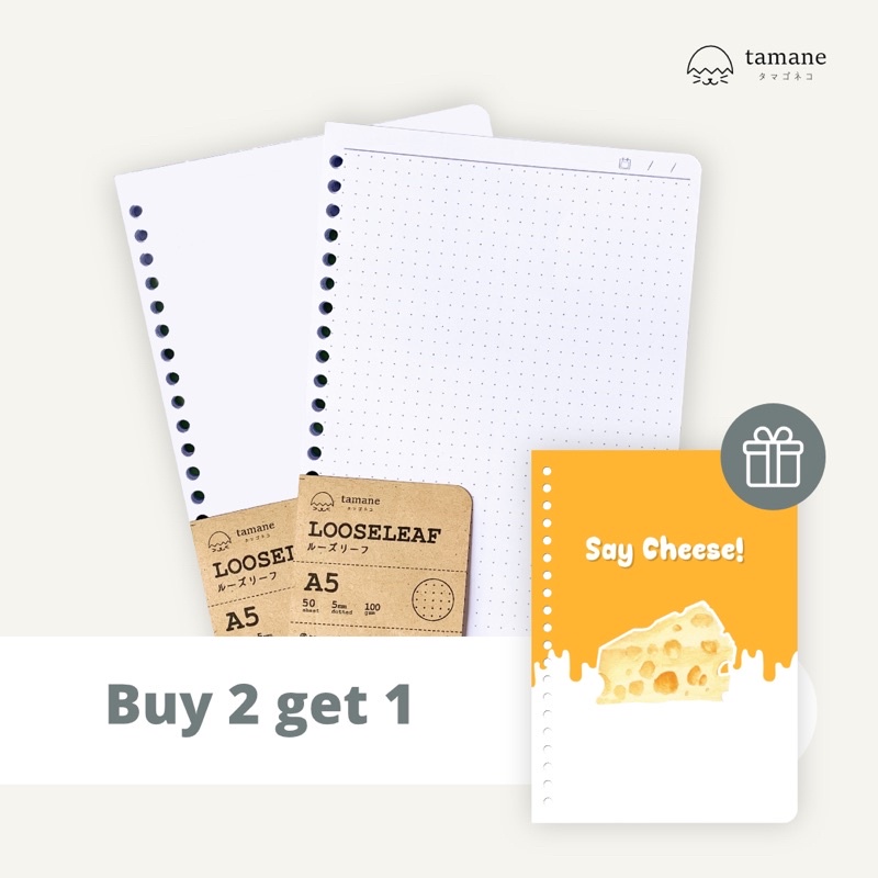 Jual tamane isi binder loose leaf grid plain dotted hvs premium 100gsm ...