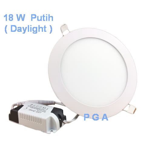 Jual Lampu Led Panel Bulat 18W Putih Daylight / Downlight Tipis Bulat ...
