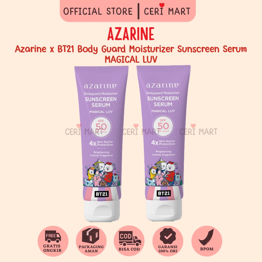Jual Azarine x BTS BT21 Bodyguard Body Moisturizer Sunscreen Serum ...