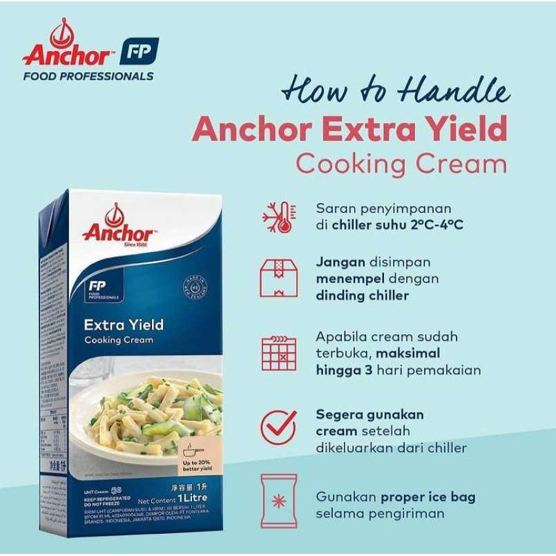 Jual ANCHOR COOKING CREAM EXTRA YIELD 1 L | Shopee Indonesia